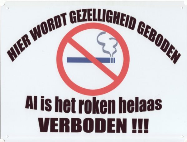 Anti Rook bord – gezellig – De Beste Stek